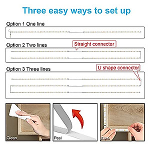 DAYBETTER Under Cabinet Lights, 6 PCS Dimmable Under Cabinet Lighting with Remote, LED Strip Lights for Kitchen Cabinet, Counter, Shelf, 2700K-6500K Warm to Daylight White, Timing, 360 LEDs, 20 ft