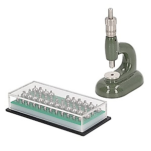 ViaGasaFamido Watch Press Tool Kit 48Pcs Dies Watch Repair Tool Watch Opener Watch Back Case Closer Watchmaker Jewelling Tool Aluminum Alloy Green with Storage Box