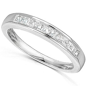 Kobelli Diamond Band 1/2 carat (ctw) in 14kt White Gold, Size 7.5, White Gold