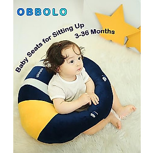 Obbolo Baby Support Seat for Sitting Up, Baby Cute Sofa Chair Pillow for 3-36 Months Infants, Comfy Plush Stable Newborn Chair Gift