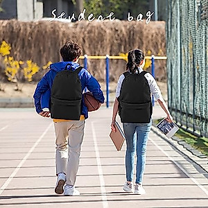 Keepcross Backpack for School Lightweight Bookbag Black Backpacks for Men and Women,College,Travel,Work (Black)