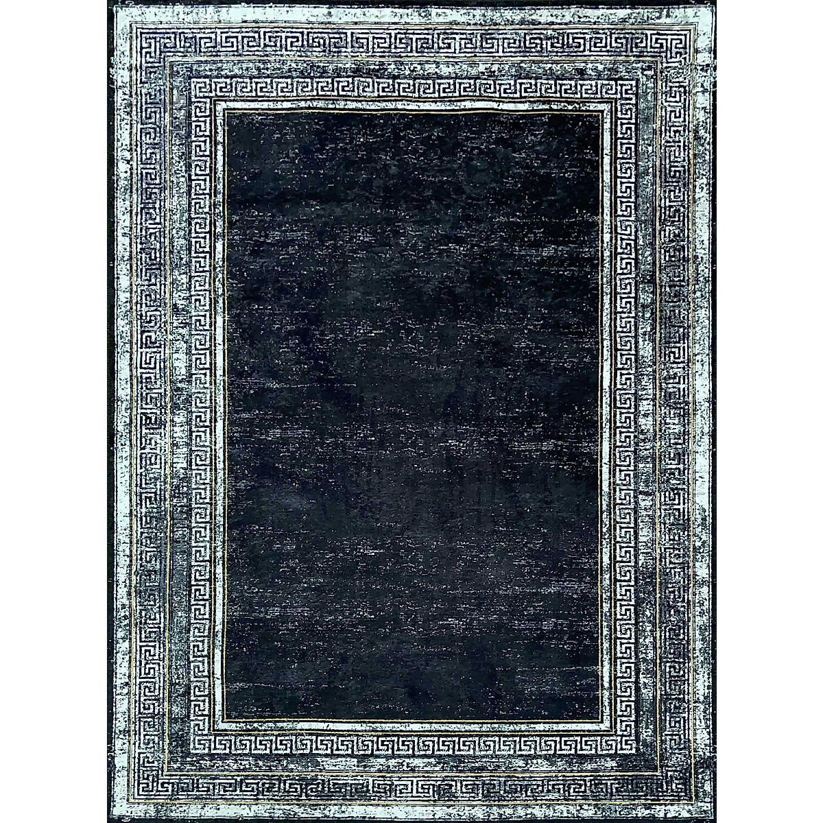 AK RUGS Modern Machine Washable Printed Area Rug Gloria Collection Living Room Bedroom Rug (Charcoal, 6' x 9')