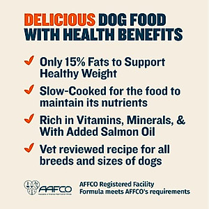 Bully Max Classic Fresh Catch Chicken, Rice & Fish Recipe - Slow-Cooked, Nutritious Puppy & Dog Food, Large Kibble Wholesome Dog Food, Natural Dog Food w/Added Vitamins, Minerals, & Nutrients, 12 lbs