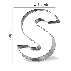 Keewah USA Letter Cookie Cutter Set - 3 Piece - 4 inch USA - Stainless Steel