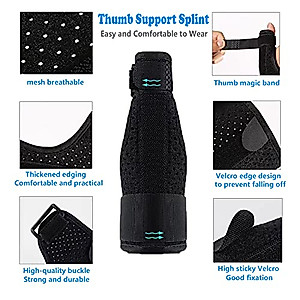 Cinlitek Thumb Brace - for Tendonitis and Arthritis - Fits Men and Women Left and Right Hand - Spica Splint Support Wrap - Wrist Stabilizer for Carpal Tunnel, Sprains, and Trigger Pain Relief