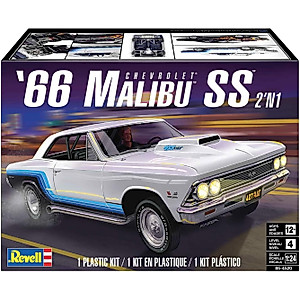 Revell 85-4520 1966 Chevy Malibu SS 2N1 Model Car Kit 1:24 Scale 92-Piece Skill Level 4 Plastic Model Building Kit