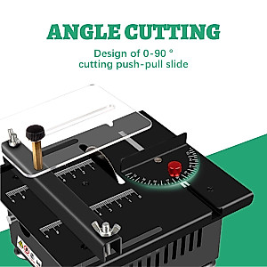 Mini Multi-functional Table Saw, Mini Table Saw for Crafts, Multi-functional Portable Adjustable Cutting Sanding Engraving Drilling All-in-One Machine, Mini Table Saw for Wood Cutting, C-Regular