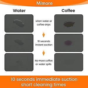 Mimore Coffee Mat - Coffee Bar Mat for Countertop 24x16 - Absorbent Hide Stain Anti-Slip Coffee Bar Accessories Under Espresso Machine Coffee Maker Mat (Dish Drying Mat)