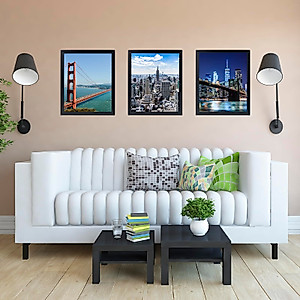 HEYTUYA 9x11 inch Picture Frame Black for Wall Hanging or Tabletop 4 Pack, 9 x 11 Frame Wall Gallery Photo Frame with Shatter Resistant Plexiglas, Set of 4, Black