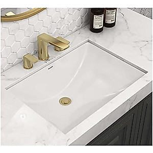 Ruvati 18 x 13 inch Undermount Bathroom Vanity Sink White Rectangular Porcelain Ceramic with Overflow - RVB0718