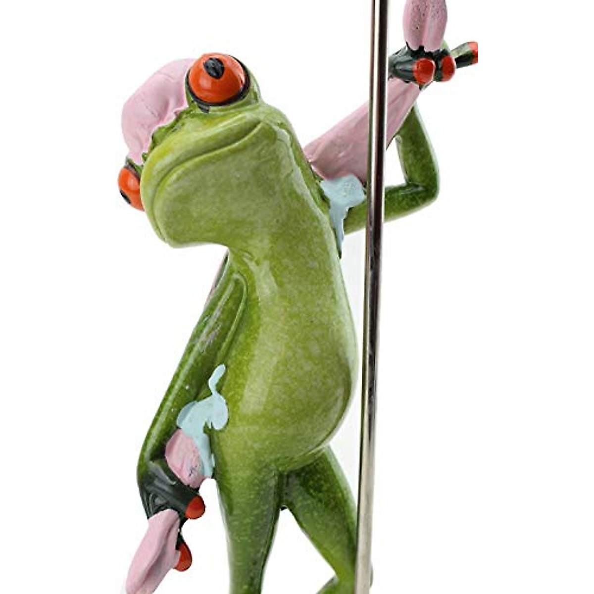 usamjtable Novelty Funny Frog Figurine Relaxing Statue for Home Decor Taking a Shower (G16616)