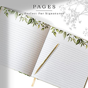 LEMON SHERBET® Wedding Guest Book With Gold Pen - Guest Book Wedding Reception - Baby Shower Guest Book - Polaroid Guest Book For Wedding - Wedding Guestbook - Wedding Sign In Book