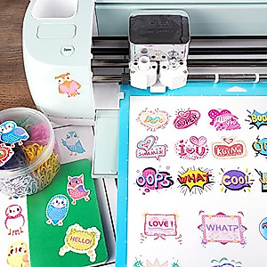 Printable Vinyl Glossy Sticker Paper for Inkjet Printer 100 Sheets White Waterproof Self-Adhesive Sheets 8.5x11 Inches