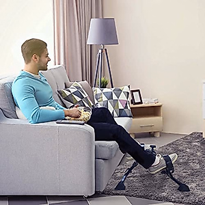 Vaunn Medical Under Desk Bike Pedal Exerciser with Electronic Display for Legs and Arms Workout (Fully Assembled Folding Exercise Pedaler, no Tools Required) , Dark