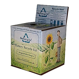 GoRecycle Large Battery Recycling Box - 50lbs Max. - Pre-Paid Return Shipping