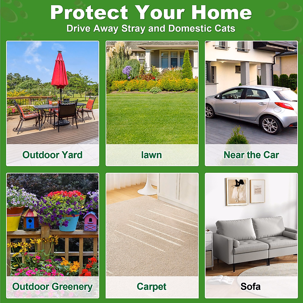 12 Pack Cat and Dog Repellent Balls - Natural Peppermint Oil Cat Deterrent for Indoor/Outdoor Use, Keeps Stray Cats Digging Dogs Away from Yard, Lawn, Garden, and Furniture - Safe for Pets and Family