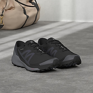 Salomon Sense Ride 4 Trail Running Shoes for Men, Black/Quiet Shade/Ebony, 12.5