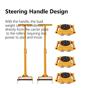 pijopang 4PCS Machine Skates, Heavy Duty Machinery Skates Dolly Machinery Moving Skate Machine Dolly Skate Machinery Mover Skate for Industrial Moving Equipment