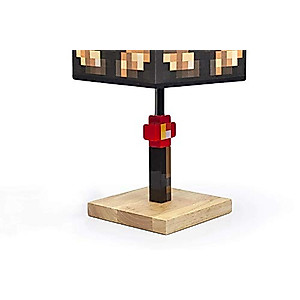 Minecraft Glowstone 14 Inch Corded Desk LED Night Light - Decorative, Fun, Safe & Awesome Bedside Mood Lamp Toy for Baby, Boys, Teen, Adults & Gamers - Best for Home's Bedroom, Living Room Or Office