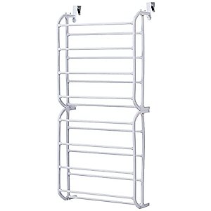 Whitmor 24 Pair Over The Door Shoe Rack-White