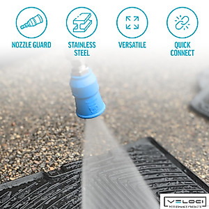 MTM Hydro Acqualine Stainless Steel Pressure Washer Nozzle Guard Holder Tips Protector with 1/4” Quick Coupler Plug, 40 Degrees 3.0