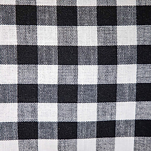 JN Better Homes & Gardens Yarn Dyed Floor Cushion - 24 inchesx24 inchesx5 inches - Black and White Gingham