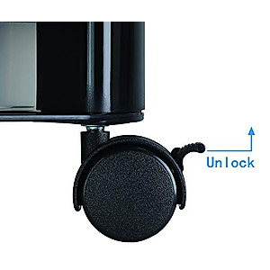 Yistao Plant Caddy with Wheels, 2 Pack 12 Inch Rolling Plant Stand, Heavy Duty Plant Dolly with Water Drawer, Round Planter Caddies with 4 Lockable Caster Wheels for Indoor Plants Outdoor, Black