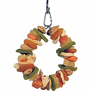 A&E Cage Company 001445 Happy Beaks Deluxe Fruit Ring Toy Multicolored
