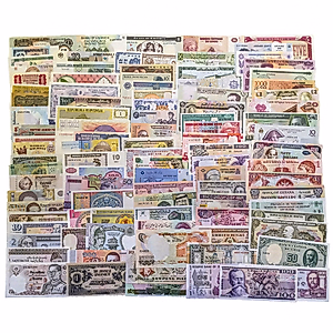 20 World Banknotes Different Paper Money UNC and AU Foreign Notes Old Currency Collection