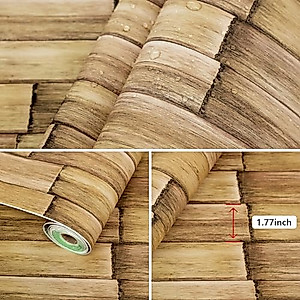 Wood Wallpaper Wood Plank Peel and Stick Wallpaper Shiplap Wood Contact Paper 17.7in x 118.1in Rustic Wood Self Adhesive Removable Wallpaper Vintage Faux Shiplap Wood Peel and Stick Wallpaper Cabinet