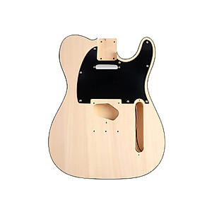 Sunsmile DIY Electric Guitar Kit Tele Style Guitar Kits Beginner Kits with Basswood Body Hard Maple Neck Chrome Hardware Right Handed Build Your Own Guitar.