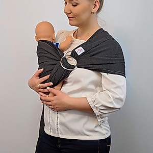 Sling Rings 3-inch Diameter by Cutie Carry. Infant Approved, mom Loved. Aluminum, lab Tested for Strength and Safety. Works with Your own Material or Convert wrap to Sling. (Silver)