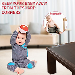 Baby proofing, Edge Protectors Strip, Clear Silicone Corner Strip with Pre-Taped Strong Adhesive for Sharp Edge of Cabinets, Tables, Drawers (0.6×0.6in Width 16.4ft Length)