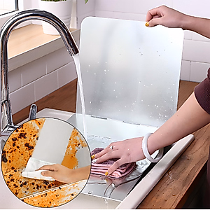 Foldable Stove Splatter Guard Grease Shield Nonstick Oil Stove Splash Guard Cooking Splatter Screen Kitchen Backsplash Protector For Stove Top Wall Gas Range Frying Pan Camping… (Height 30cm)