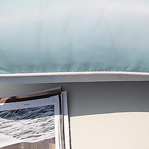 Kevin Textile Patio Furniture Pillows Outdoor Waterproof Pillow Covers with White Piping for Garden Couch, 2 Pieces, 20"x20", Light Blue