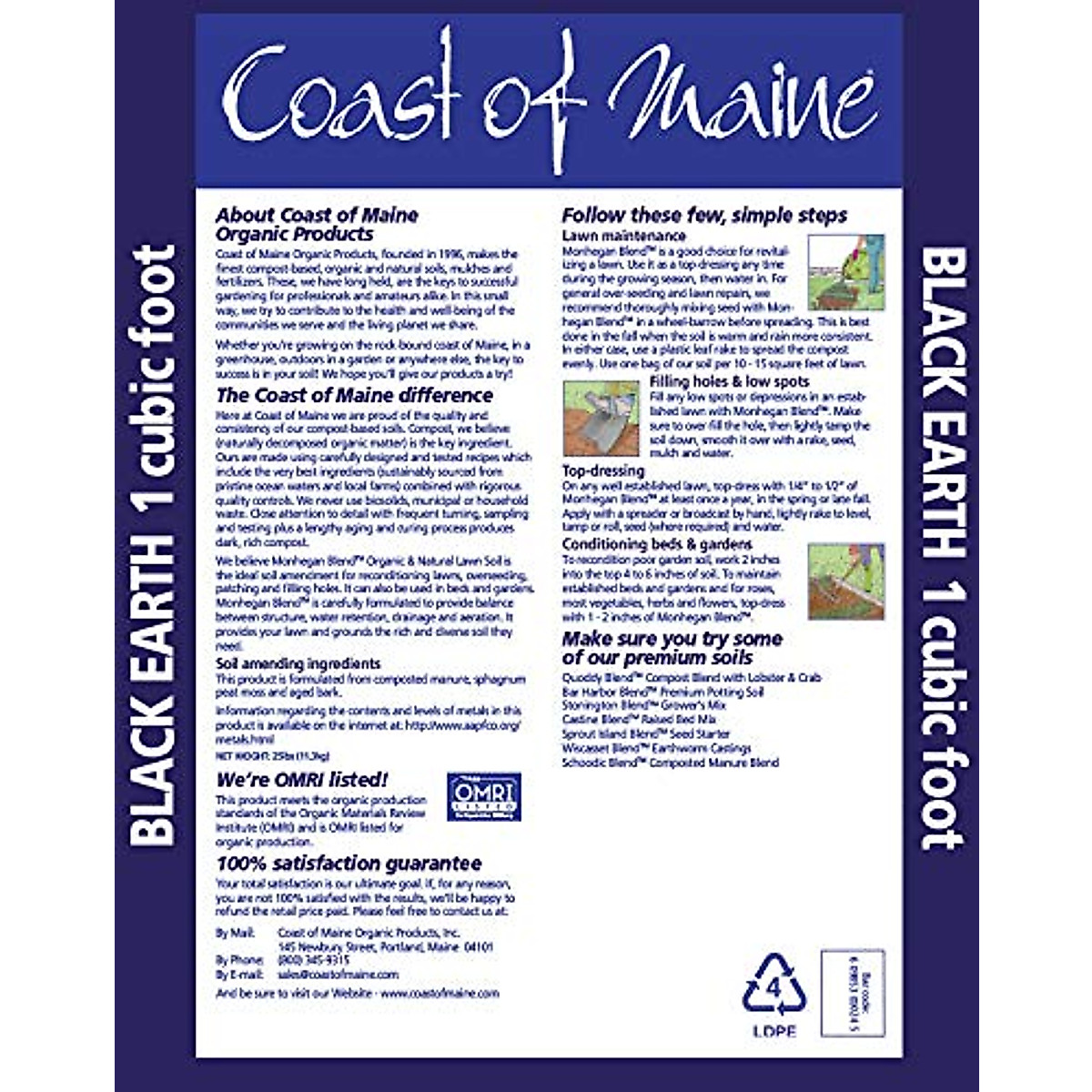 Coast of Maine - Organic Top Soil - Monhegan Blend 1 CF