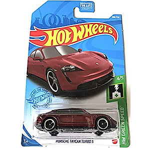 DieCast Hotwheels Porsche Taycan Turbo S - HW Green Speed 4/5 [Maroon] 208/250