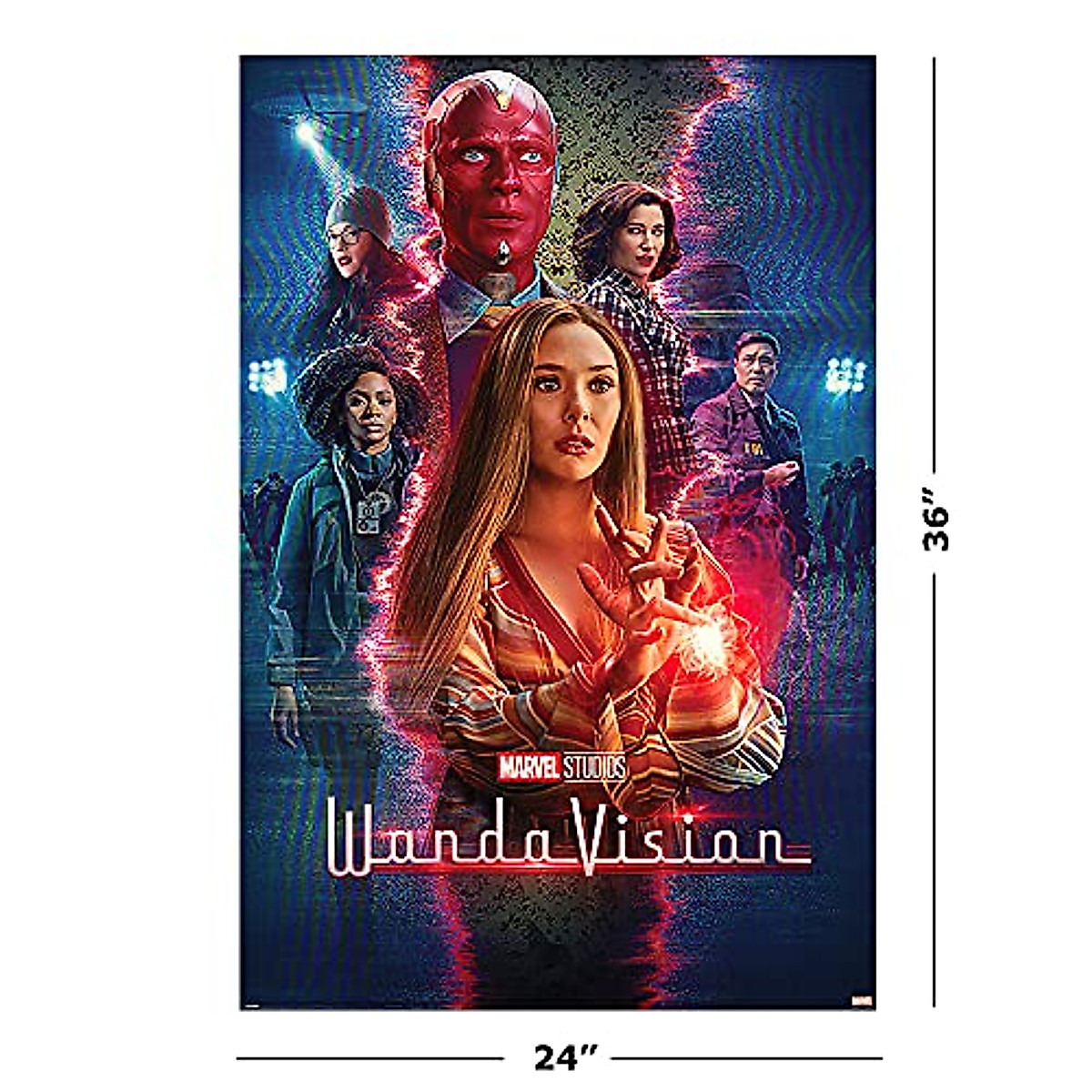 WandaVision - Marvel TV Show Poster (Reality Rift - The Cast) (Size: 24" x 36")