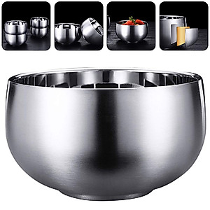 1pc Stainless Steel Bowl Cereal Bowls Soup Bowl Kids Mixing Bowls Rice Bowl Salad Bowls Stainless Steel Mixing Bowls Food Bowl Metal 316 Stainless Steel Child Bowl