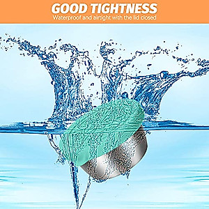 Oalushf Salad Dressing Container To Go, 1.6oz Reusable Sauce Containers with Leakproof Silicone Lids, 6Pcs Stainless Steel Condiment Cup for School Bento Lunch Box(pattern)