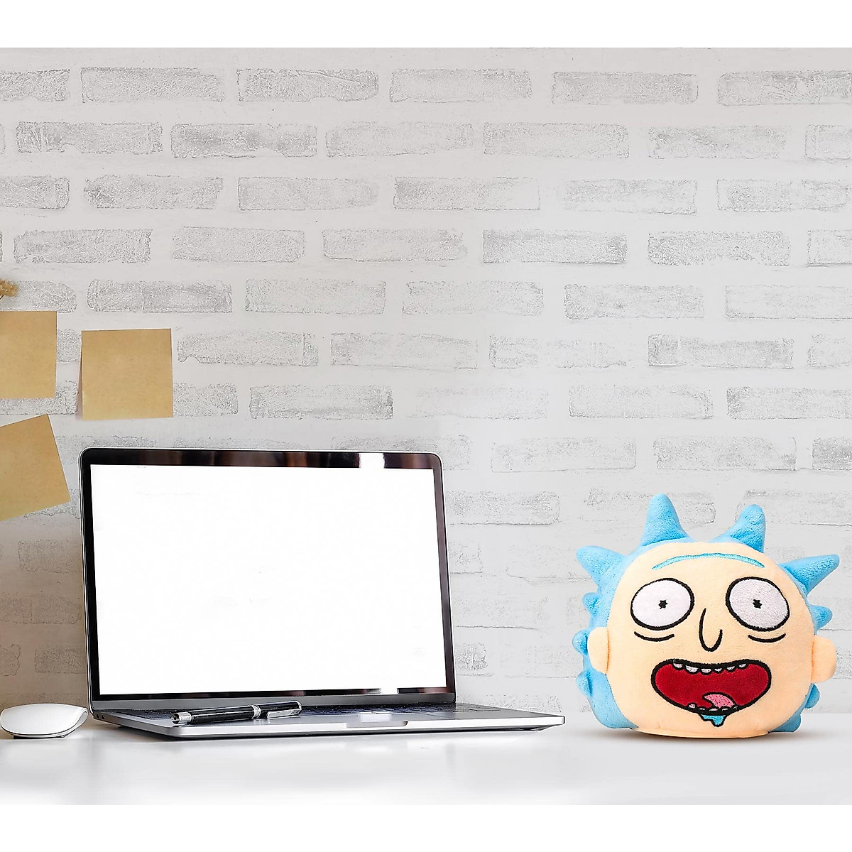 8 Inch Rick & Morty Reversable Plush, Cartoon Character Plush Toy Galactic Reversible Stuffed Plushie Easter Gift for Kids Fans Collect