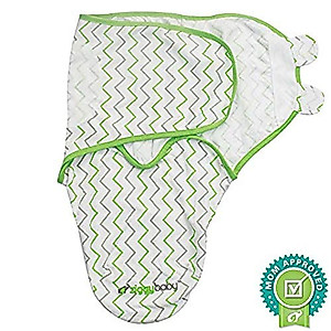 Ziggy Baby Swaddle Blanket Wrap Set Chevron, Dot, Solid, Grey/Green/White, 3 Pack