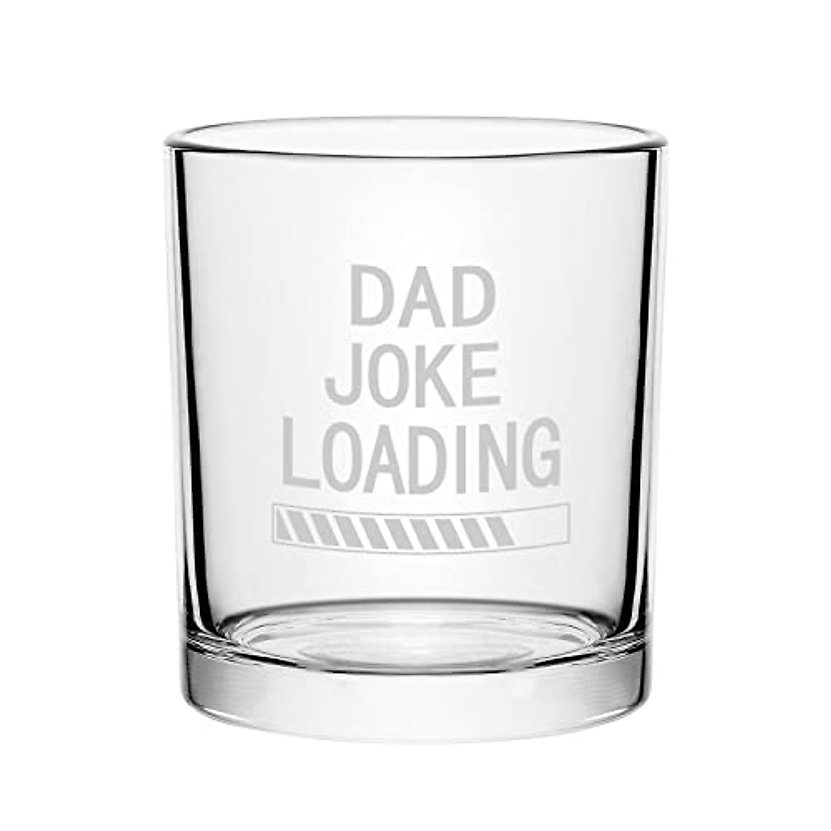 Dad Joke Loading Whiskey Glass 10Oz, Funny Old Fashioned Whiskey Glass Gift for New Dad, Father, Papa, Old Man, Dad Whiskey Rocks Glass Gifts for Christmas, Birthday, Father's Day for Bourbon Whiskey