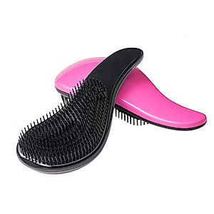 2-Pack Detangler Hair Brush for Kids & Adult - Detangling Hairbrush for Curly Straight Natural Hair Black Rosered