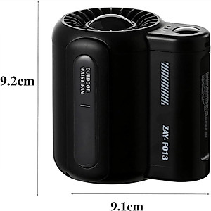 Ergonable Cool Clip, Under Shirt Fan, Shirt Fan Clip, Clip on Fan for Shirt, Cool Clip Fan, Rechargeable Belt Clip Fan with USB Port for Outdoor Works (Black)