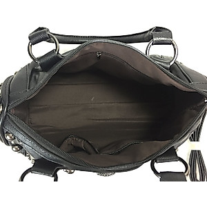 Zzfab Studded Skull Purse Satchel Black