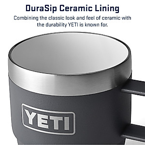 YETI Rambler 6 oz Stackable Mug, Stainless Steel, Vacuum Insulated Espresso/Coffee Mug, 2 Pack, Charcoal