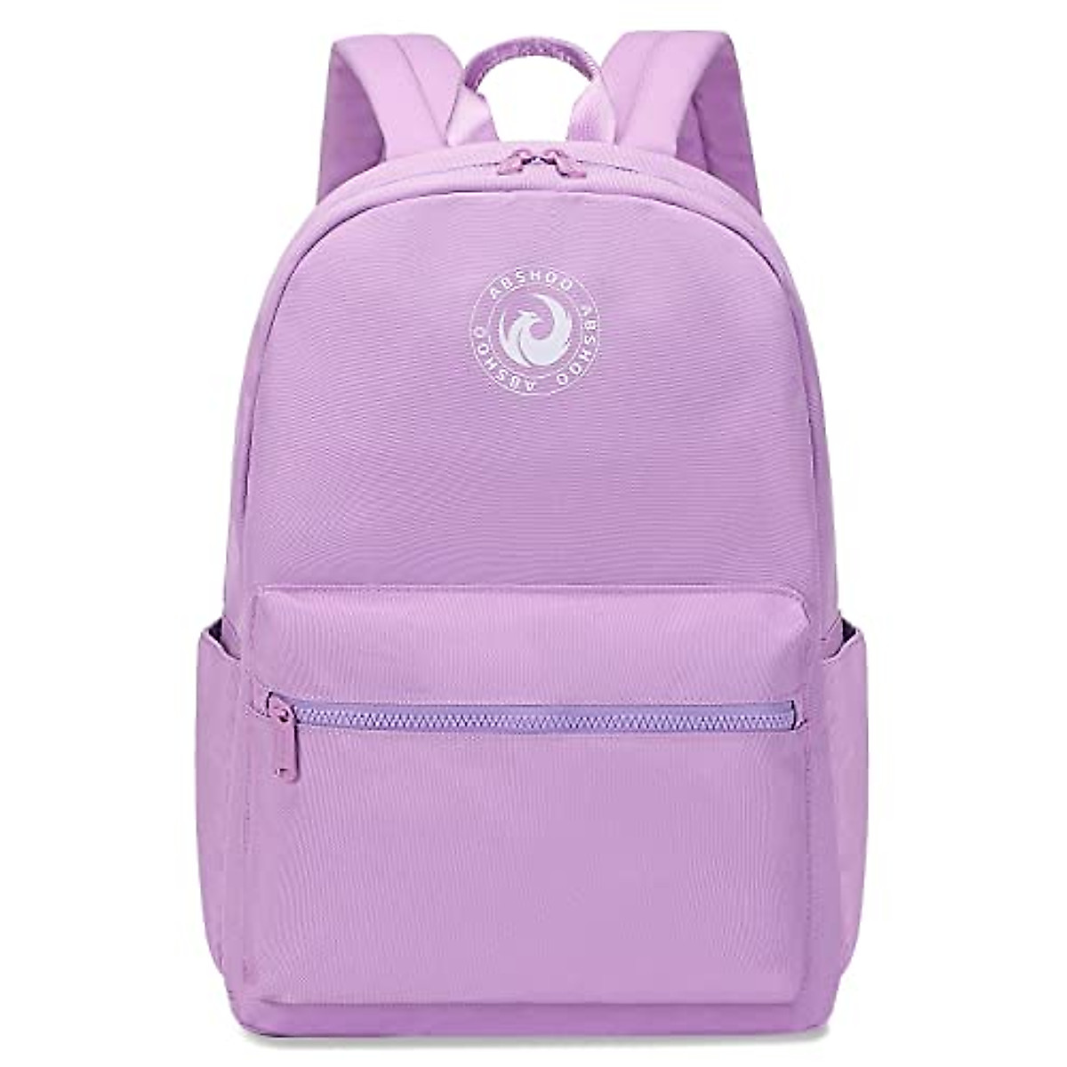 Abshoo Lightweight Backpack for School Classic Basic Water Resistant Casual Daypack Plain Bookbag (Purple)