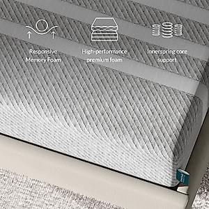 Leesa Original Hybrid 11" Mattress, California King, Premium Cooling Foam and Individually Wrapped Springs/CertiPUR-US Certified / 100-Night Trial