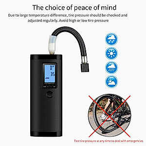 Bicycle Tire Tyre Pressure Air Pump Electric Portable Intelligent USB Charging